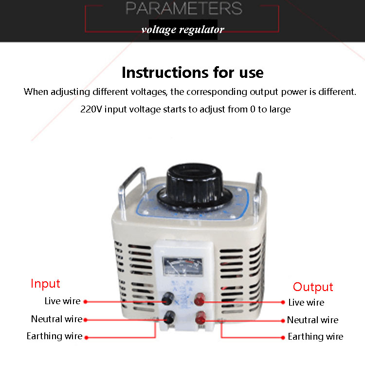 3KVA Lighting 3 Phase Automatic Voltage Regulator Variac Rotary Knob 0 ...