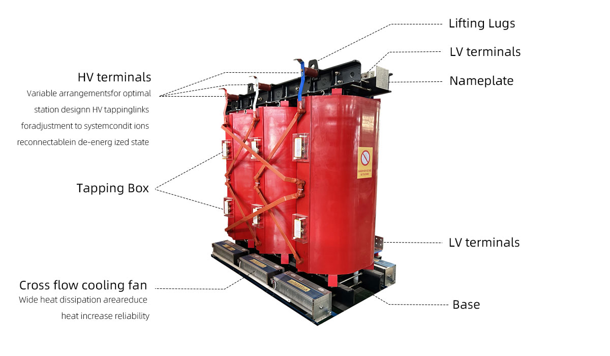 SCB13 5000KVA Three Phase Cast Resin Distribution Transformer Dry Type ...