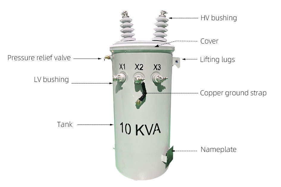 10 Kva Single Phase Pole Mounted Transformer Overhead Distribution 12 ...