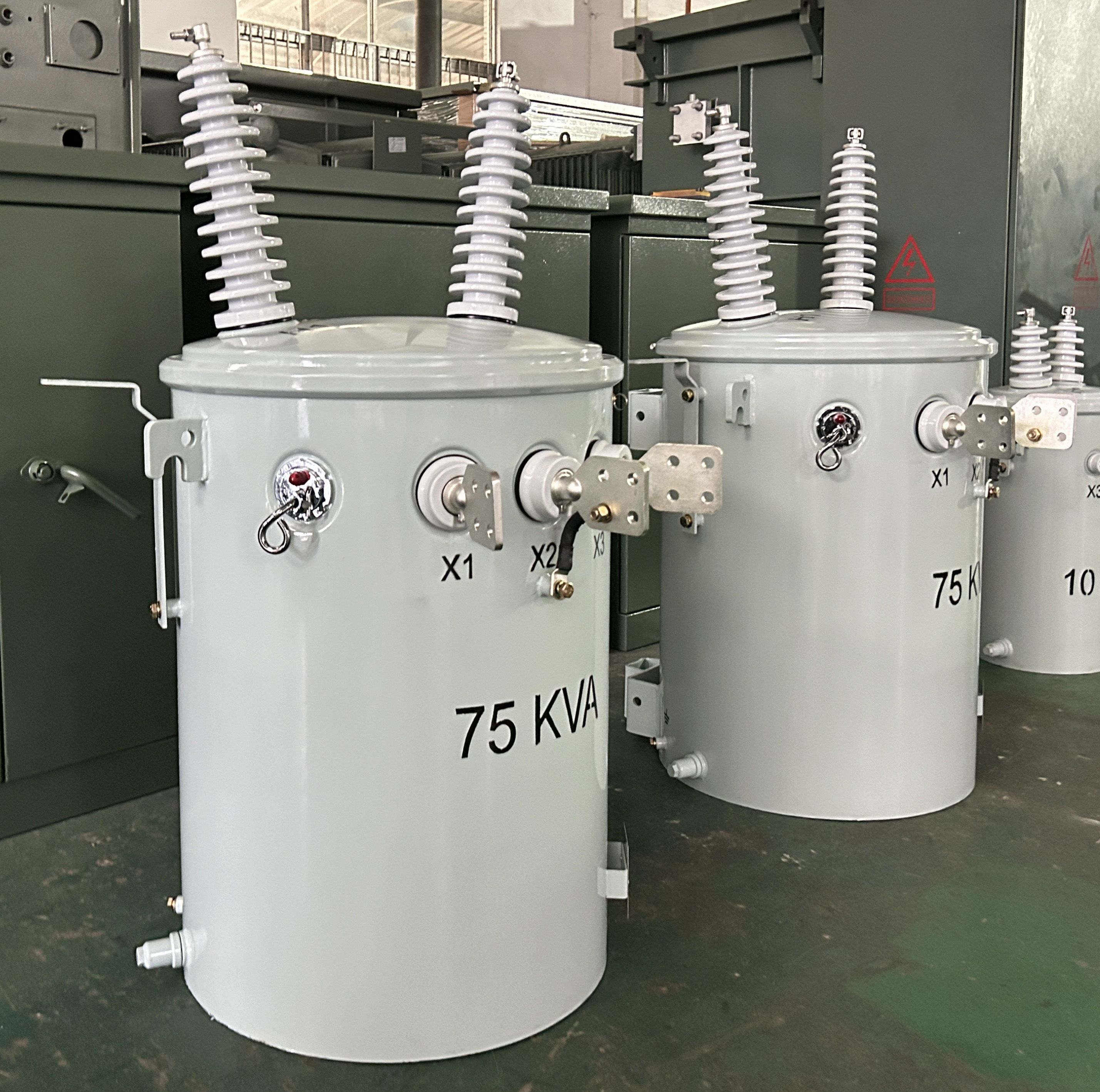 75Kva Single Phase Pole Mounted Transformer Overhead Distribution Dual ...