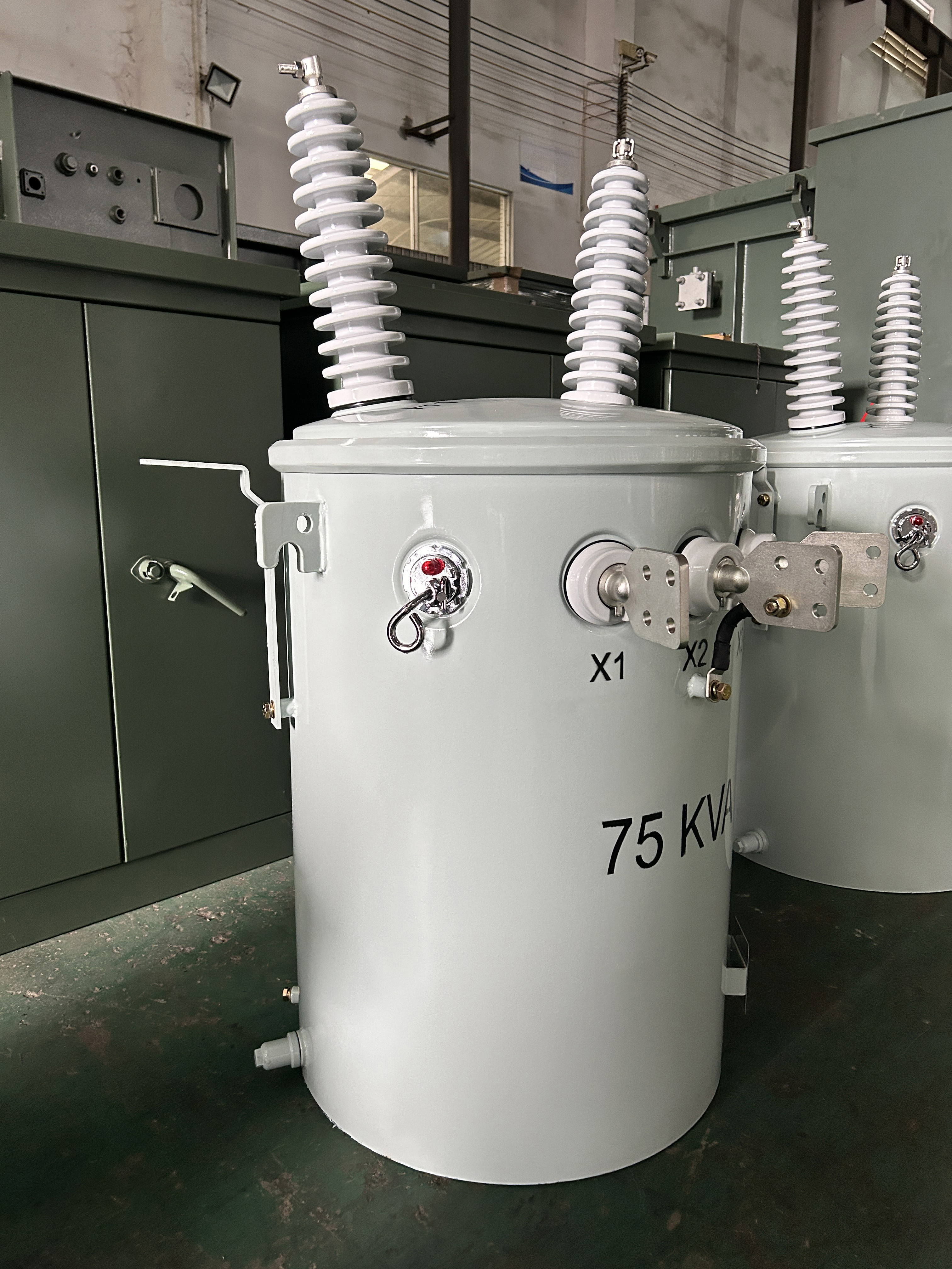 75Kva Single Phase Pole Mounted Transformer Overhead Distribution Dual ...